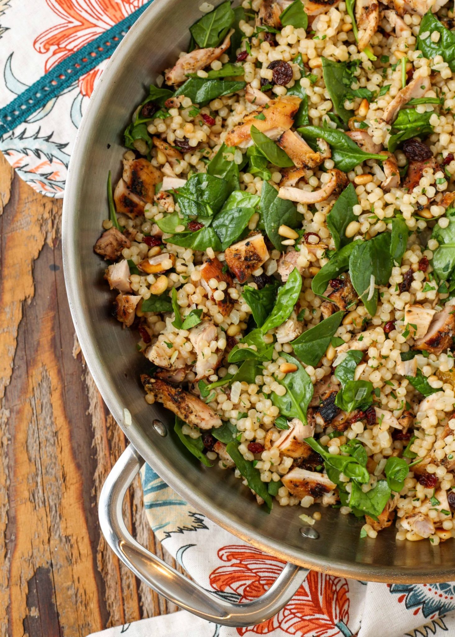 Israeli Couscous with Spinach - Vegetable Recipes