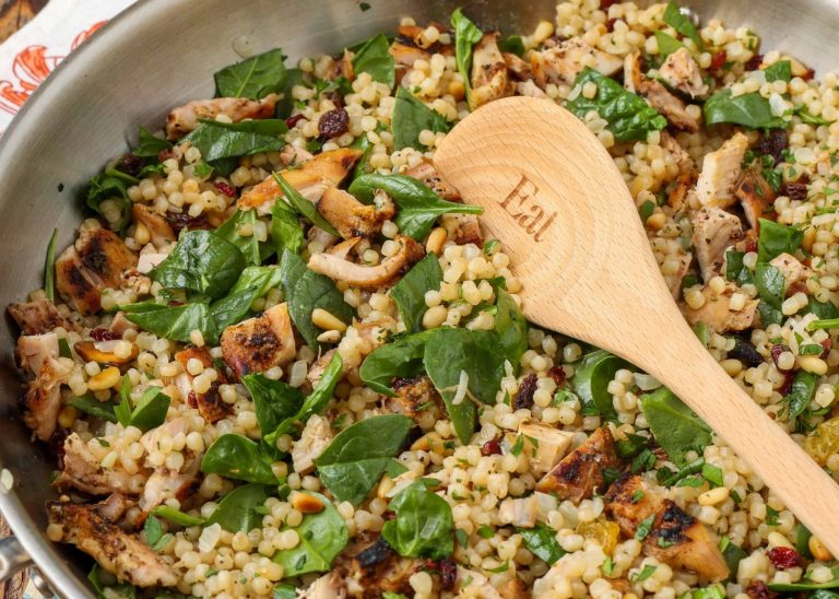 Israeli Couscous with Spinach - Vegetable Recipes