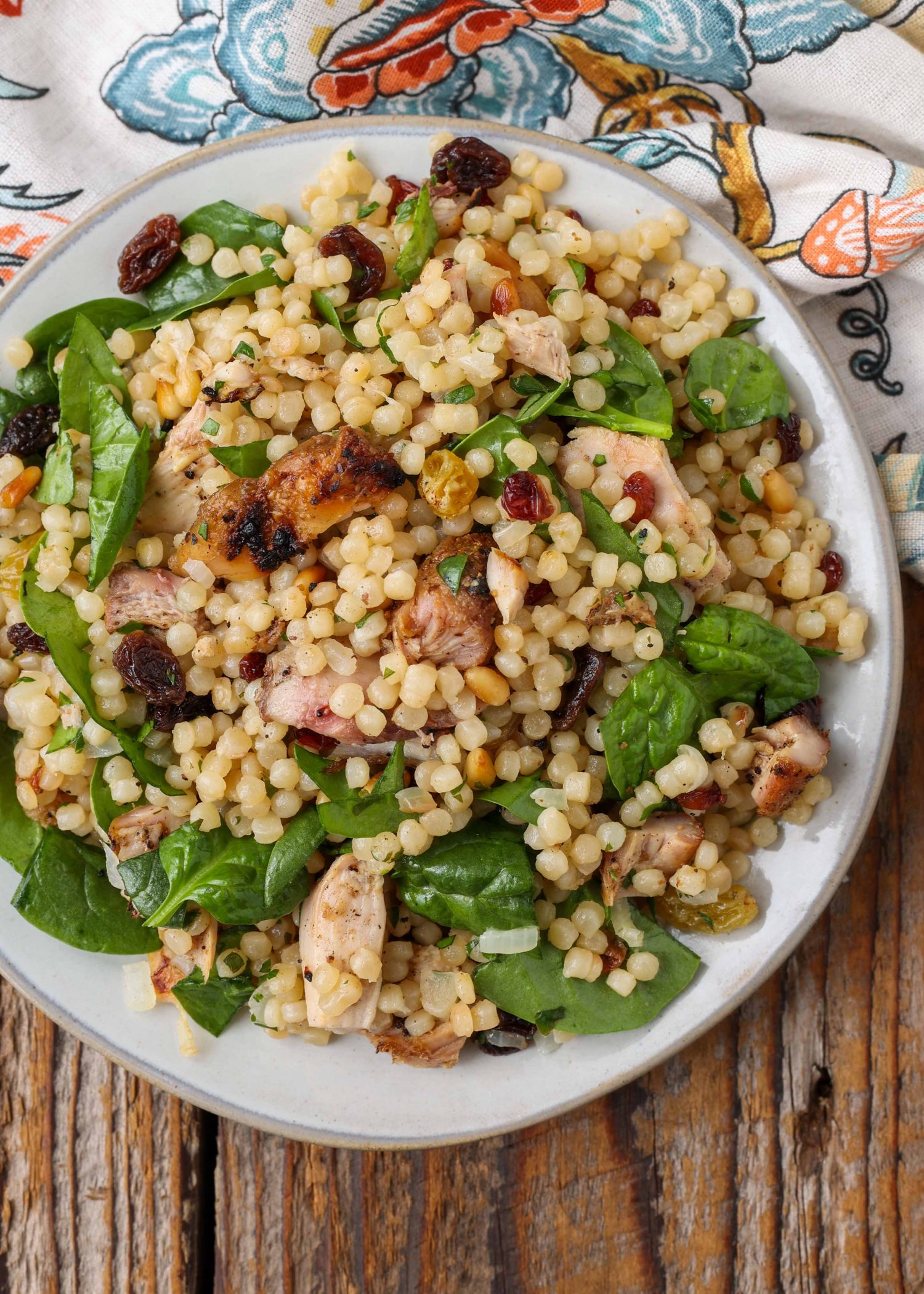 Israeli Couscous with Spinach - Vegetable Recipes