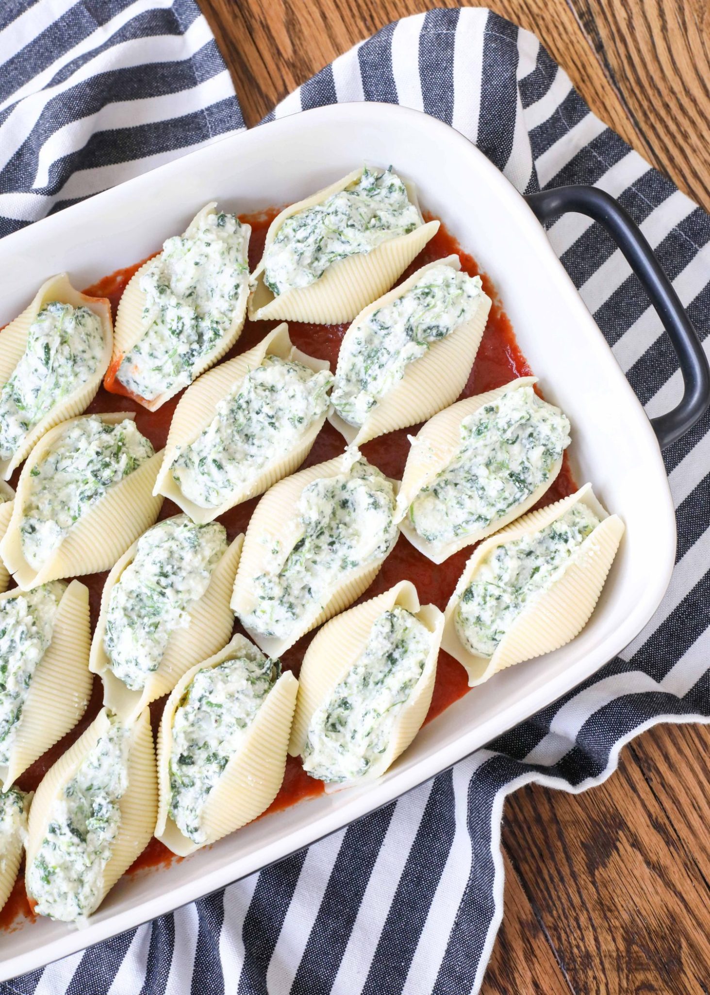 Spinach Ricotta Stuffed Shells - Vegetable Recipes