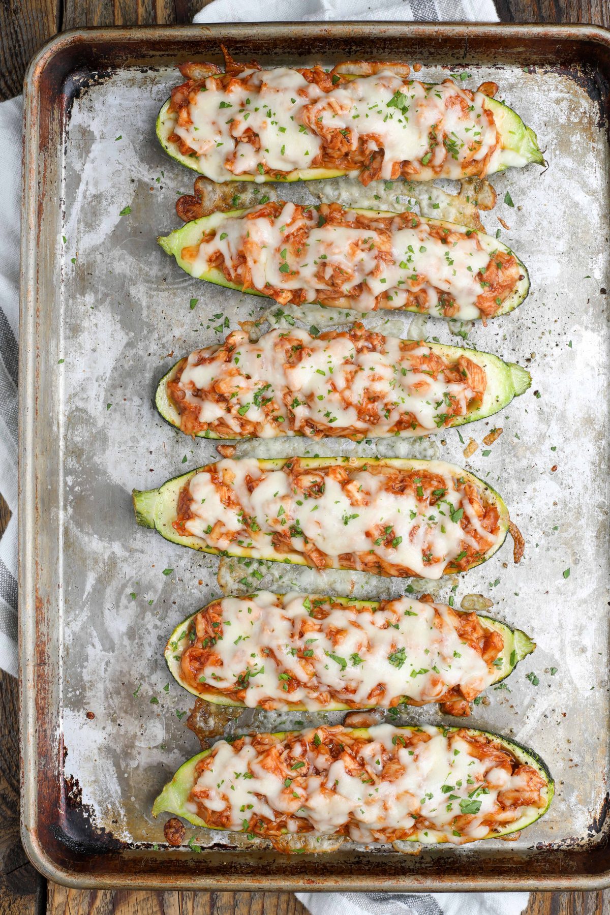 BBQ Chicken Zucchini Boats - Vegetable Recipes