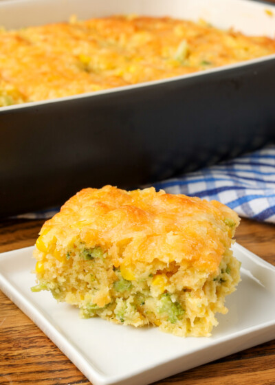 Cheesy Broccoli Cornbread - Vegetable Recipes