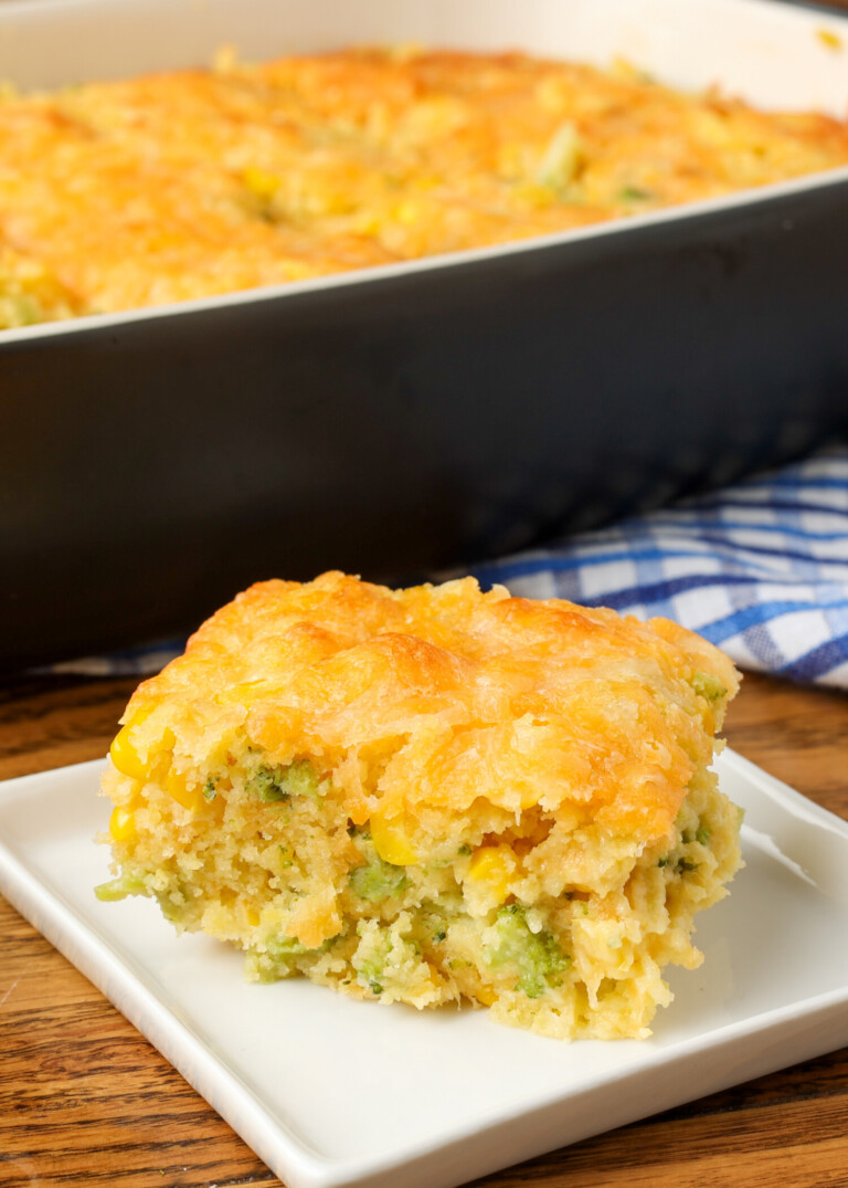 Cheesy Broccoli Cornbread - Vegetable Recipes