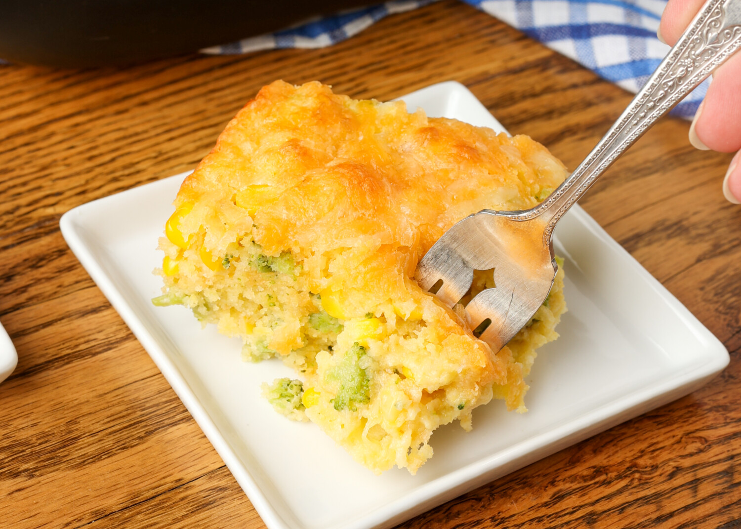 Cheesy Broccoli Cornbread - Vegetable Recipes