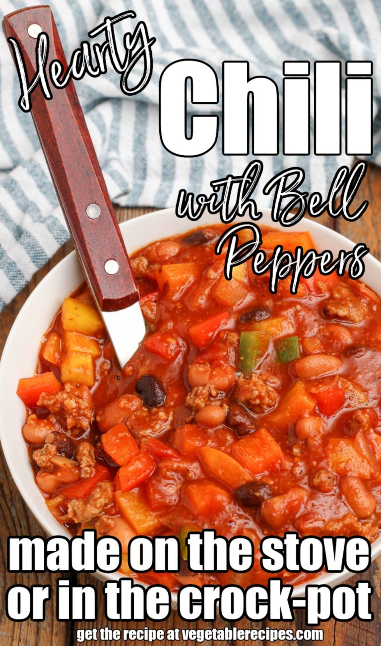 Slow Cooker Bell Pepper Chili - Vegetable Recipes