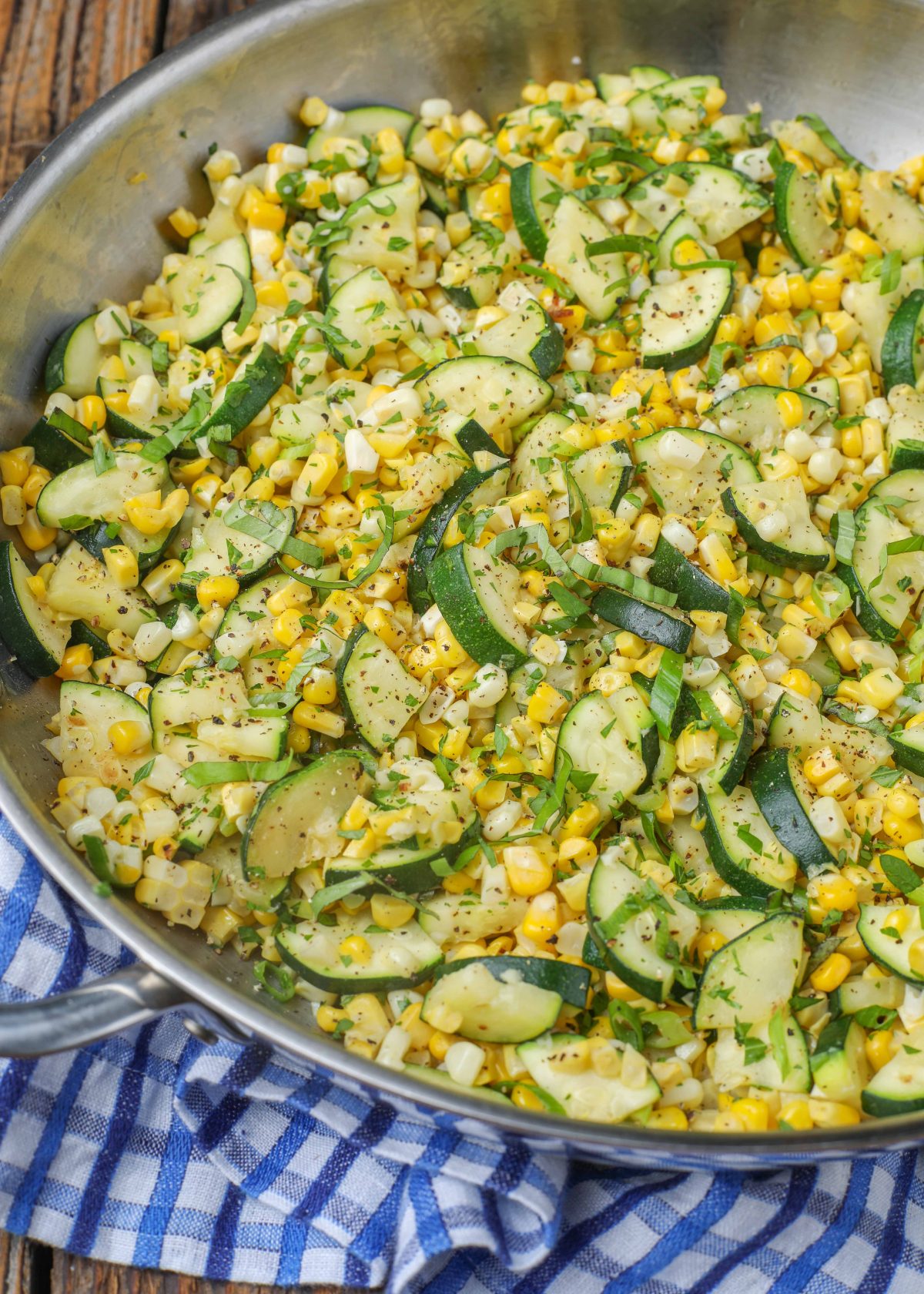 Fresh Corn with Zucchini and Herbs - Vegetable Recipes